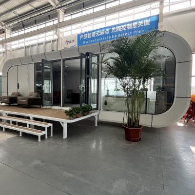 China Outdoor Apple Warehouse mobile hotel smart office glass sun room Cafe scenic space capsule homestay for sale