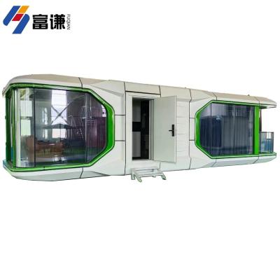 China Hotel Stay Prefab Space Capsule House with Fluorocarbon Aviation Aluminum Alloy Shell for sale