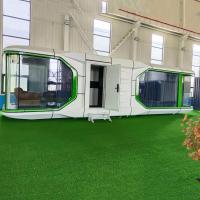 China Aluminum Hollow Tempered Glass Doors and Windows Prefab Space Capsule House for Hotel for sale