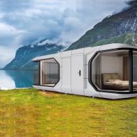 China Modular Prefab Portable Container Tiny Home Luxury Space Capsule House with Aluminum for sale
