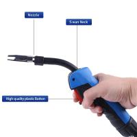 China Customized 4m 5m 8m Cable Length Binzel Type CO2 Gas Air Cooled Mig Welding Torch 15AK for sale