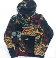 China Men's Polyester Sherpa Fleece Sweatshirt Jacquard Kangaroo Pocket Warm Casual Wear 300GSM for sale