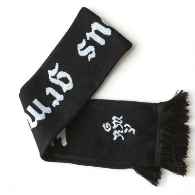 China 100% Acrylic Winter Scarf 140x20cm Jacquard Knitted Unisex Warm Lightweight OPP Bag for sale
