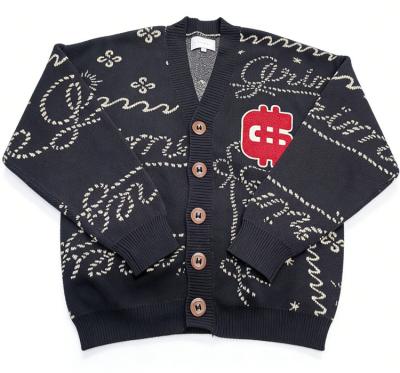 China 100% Cotton Heavy Jacquard Cardigan 7GG Winter Thick Casual Wear for Men Women for sale