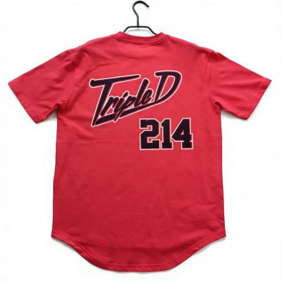 China Men's 100% Cotton Single Jersey T Shirt 200gsm Curve Bottom with Front and Back Print for sale