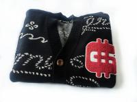 China 100% Cotton Heavy Jacquard Cardigan 7GG Winter Thick Casual Wear for Men Women for sale
