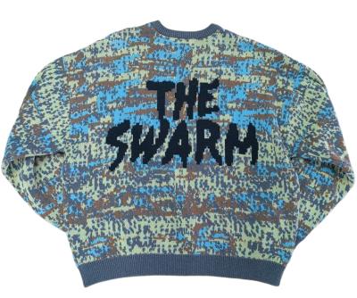 China Heavy Cotton Jacquard Sweater 7GG Thick Winter Pullover for Men Women OEM ODM for sale