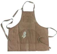 China 100% Cotton Heavy Woven Jeans Apron 280gsm Solid Color Garment Washed Unisex Casual Work Apron for sale
