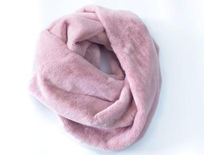 China 100% Polyester Plush Scarf for Women Thick Winter Scarf Custom Logo OEM ODM Available for sale
