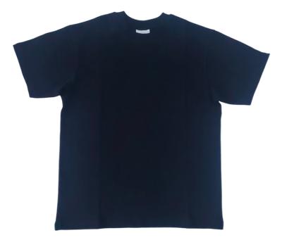 China Men's 100% Cotton Double Yarn Jersey T-Shirt 250GSM Solid Color Casual Short Sleeve for sale
