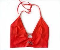China Women's Cotton Spandex Straptop Solid Color Embroidery Logo Spring Summer 210GSM for sale