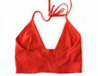 China Women's Cotton Spandex Straptop Solid Color Embroidery Logo Spring Summer 210GSM for sale
