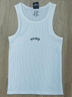 China Men's Solid Color Fitting Tank Top 65% Polyester 35% Cotton Waffle Fabric 250-270GSM for Casual Daily Wear for sale
