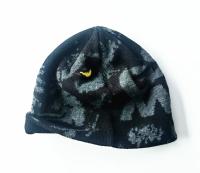 China 100% Acrylic Jacquard Beanie Winter Hat for Men Thick 23cm Width 20cm Height Black for sale
