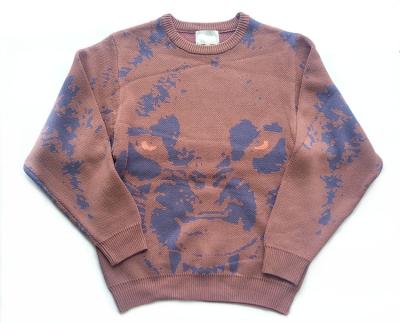 China Mens Sweater Thick Cotton Jacquard Pullover Multicolor Embroidered Sleeve Casual Fit Suitable For Daily Life for sale