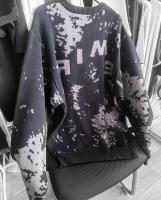 China Mens Sweater Casual Fit Thick Cotton Pullover With Jacquard Wolf Pattern And Embroidery Sleeve For Daily Life for sale