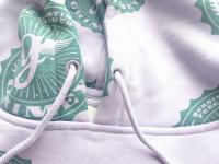 China Mens sweatshirt hoodie heavy fleece fabric pullover with hood cord eyelets embroidered design thick warm winter wear for sale