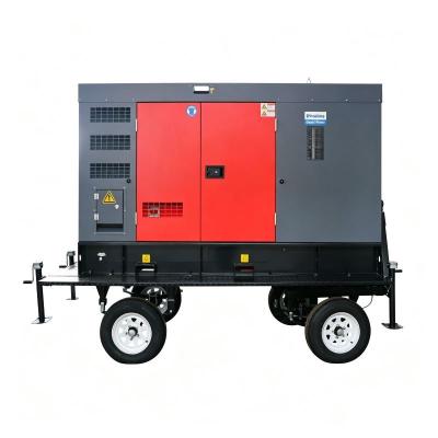China 80KW 100KVA Mobile Diesel Genset with Perkins Engine and Stamford Brushless Alternator on Heavy-Duty Trailer for sale