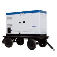 China 24kW Volvo Engine Mobile Diesel Genset 3 Phase 4 Wire Quiet Trailer Generator for sale