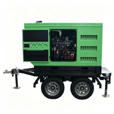China Shangchai Engine Silent Type Mobile Diesel Genset 60kW Portable Trailer Generator for sale