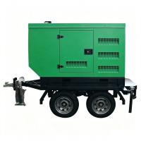 China Shangchai Engine Silent Type Mobile Diesel Genset 60kW Portable Trailer Generator for sale