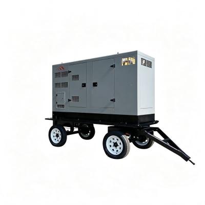 China DCEC Cummins Silent Trailer Mobile Diesel Generator Set 80kW 3 Phase 4 Wire Output for sale