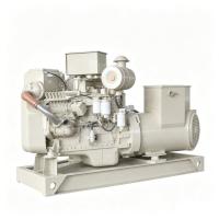 China 80KW 100KVA 440V 60HZ Marine Diesel Genset Open Type With Heat Exchanger Sea Water Pump for sale