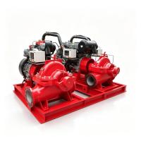 China 320kW Fire Fighting Open Type Diesel Water Pump Set With ATS Auto Transfer Control for sale