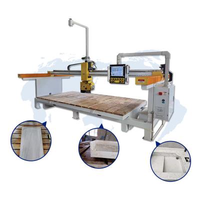 China 5axis Table Granite Marble Cutting Machine CNC Bridge Saw Sink Kitchen Countertop for sale