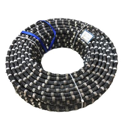 China Rubber Diamond Wire Saw for Granite Quarrying 11.5mm 40 Beads per Meter for sale