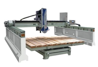 China Stone Slab Cutting Machine 3200x3200mm PLC Controlled Granite Bridge Saw 15kw for sale