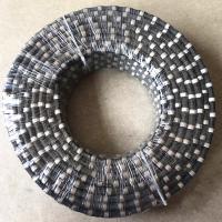 China Diamond Wire Saw for Marble Quarry Cutting 11.5mm 40 Beads per Meter Rubber Coated for sale