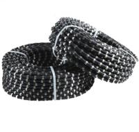 China Diamond Wire Saw 11.5mm for Granite Quarry Cutting Rubber Coated 40 Beads per Meter for sale