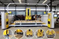 China 5 Axis CNC Bridge Saw Stone Cutting Machine 3800mm Table 11kw Motor for Granite Marble Quartz for sale