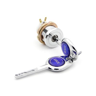 China Electronic Switch Safe Cam Lock Brass Cyliner 90° Rotation 25.7mm Thread Diameter for sale
