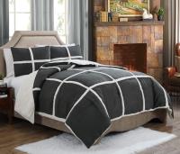 China Soft Fleece Comforter Warmth Level Winter Machine Washable Grey Solid Pattern Customized Color for sale