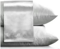 China Satin Solid Pillowcase Set in White/Gray/Beige/Blue Machine Washable Hypoallergenic Cover for sale