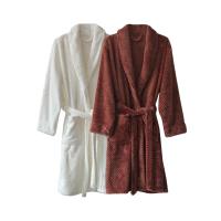 China Plush Soft Robe Fluffy Warm Fleece Sherpa Shaggy Bathrobe For Men And Women for sale
