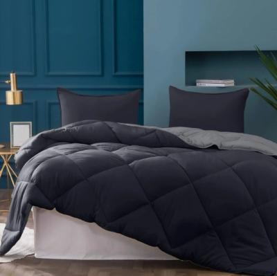 China Custom Solid Color Printed Design Microfiber Fabric Down Alternative Summer Comforter for sale