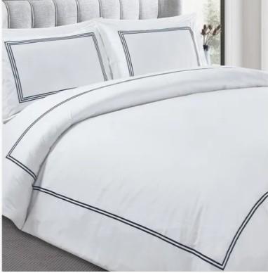 China White Duvet Cover King 100% Cotton Hotel / Home Collection White Duvet Cover Supplier for sale
