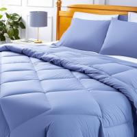 China Tumble Dry Yes Solid Microfiber Comforter Hypoallergenic Hotel Bedding Soft Durable and Hypoallergenic Bedding Ideal for Hotels for sale