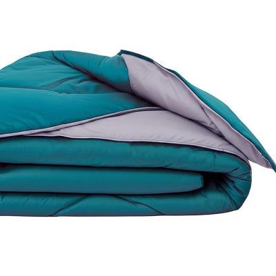 China Microfiber Solid Microfiber Comforter Polyester Fill Material 150 to 400gsm Bicolor Comforter Designed for Long Lasting for sale