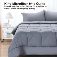 China King Microfiber Fiber Quilts Hypoallergenic Warm Cozy Bedding Comforter Ideal for Hotels Motels and Hospitality Industry for sale