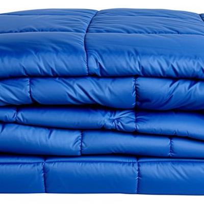 China Blue Solid Microfiber Comforter Hypoallergenic Reversible Cozy Durable Bedding Suitable for Hotels Motels and Guesthouse for sale