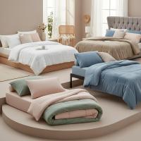 China Microfiber Home Bedding Comforter Sets in White Beige Grey Blue and Customized Color Options for Comfortable Stylish Bedrooms for sale