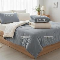 China Microfiber Solid Microfiber Comforter Reversible Yes in Single Double Queen King Sizes for Comfortable Bedding Solutions for sale