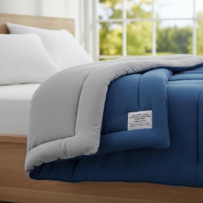 China Reversible Solid Microfiber Comforter Tumble Dry Safe Single Double Queen King Sizes Designed for Durability and Comfort for sale