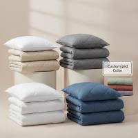 China Machine Washable Home Bedding Comforter Sets in White Beige Grey Blue and Customized Color Designed for Hospitality Industry for sale