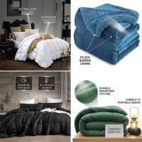 China Linen Blend Breathable Comforter Queen Size Natural Flax Cotton Summer Cool Bedding for sale