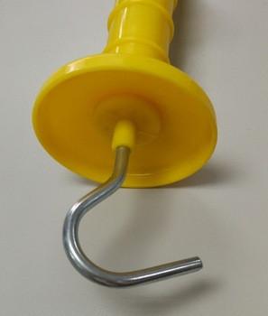 China Length 165mm Electric Farm Gate Handle Fence Accessories Black Yellow for sale